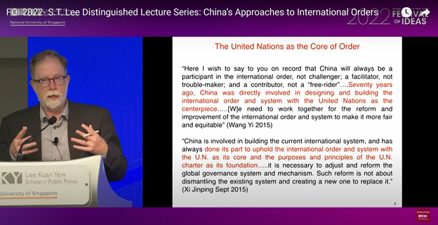 CWP's Iain Johnston gives lecture at NUS on 'China’s Approaches to International Orders'